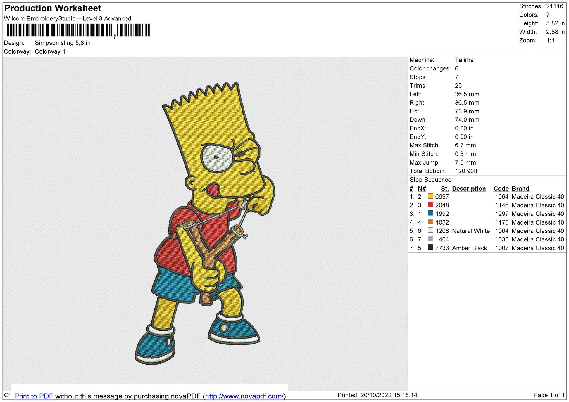Simpson Sling Embroidery – embrostudio