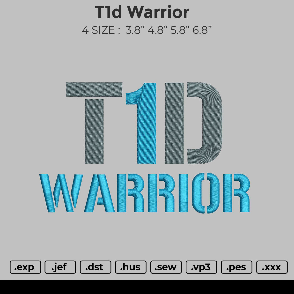 T1D Warrior Embroidery – embrostudio