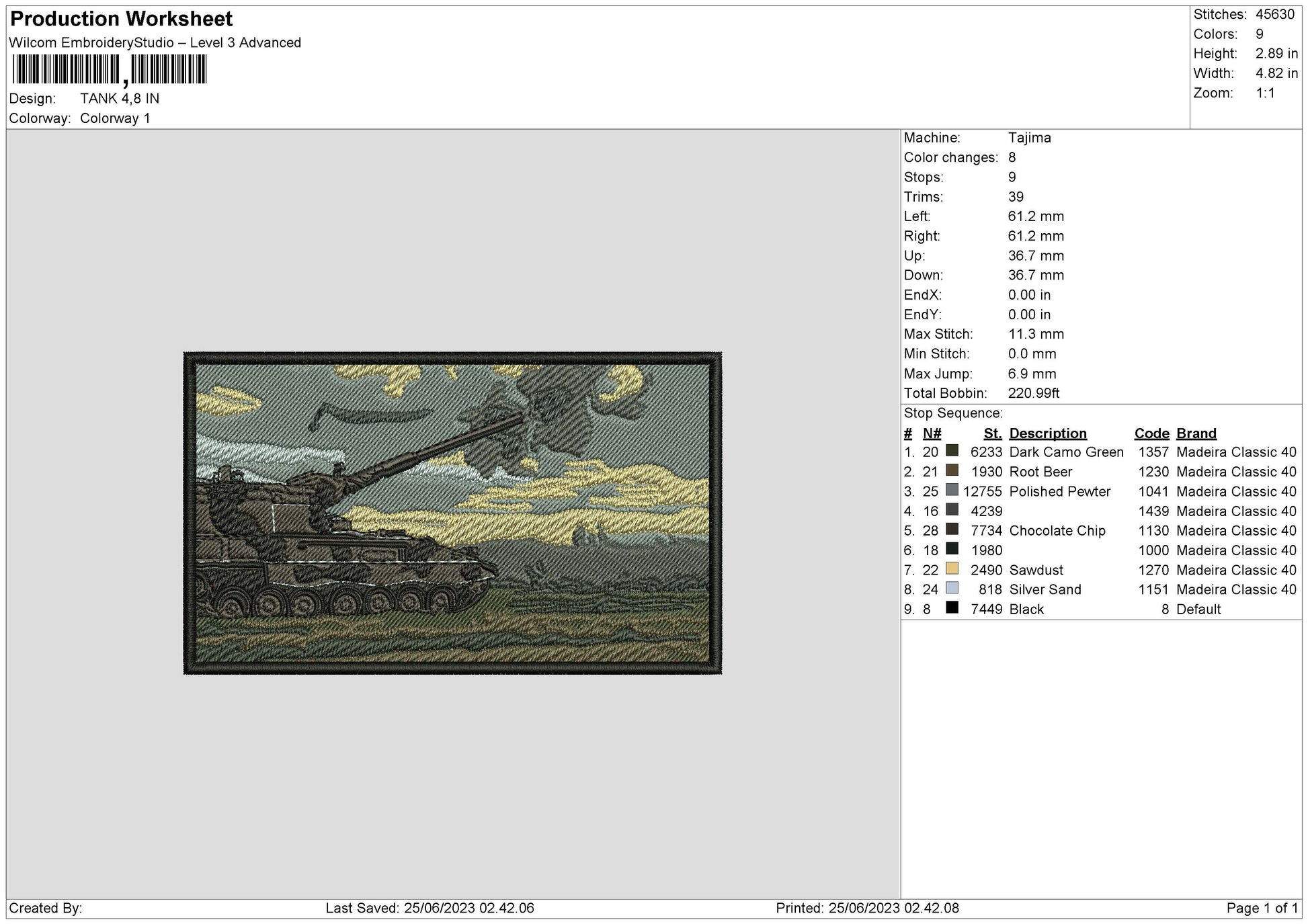 Tank Embroidery File 6 sizes – embrostudio