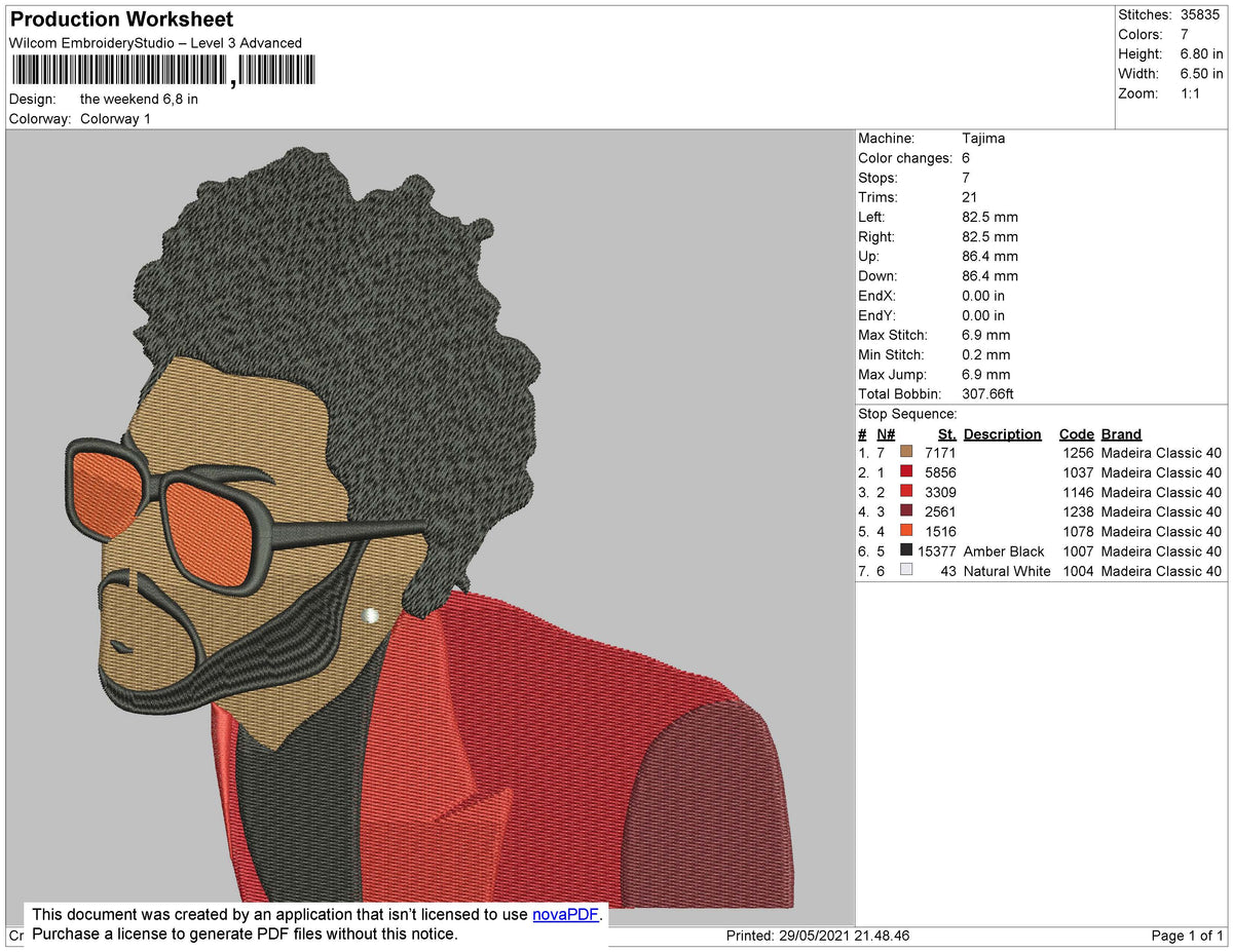 The Weeknd V2 Embroidery – embrostudio