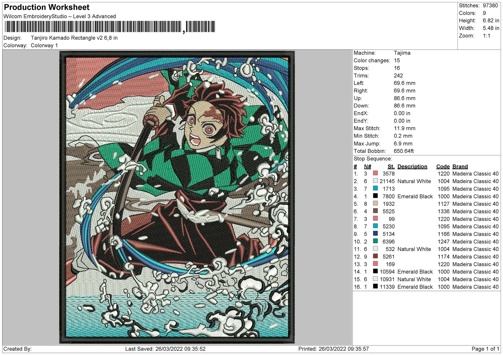 Tanjiro Kamado Rectangle V2 – embrostudio