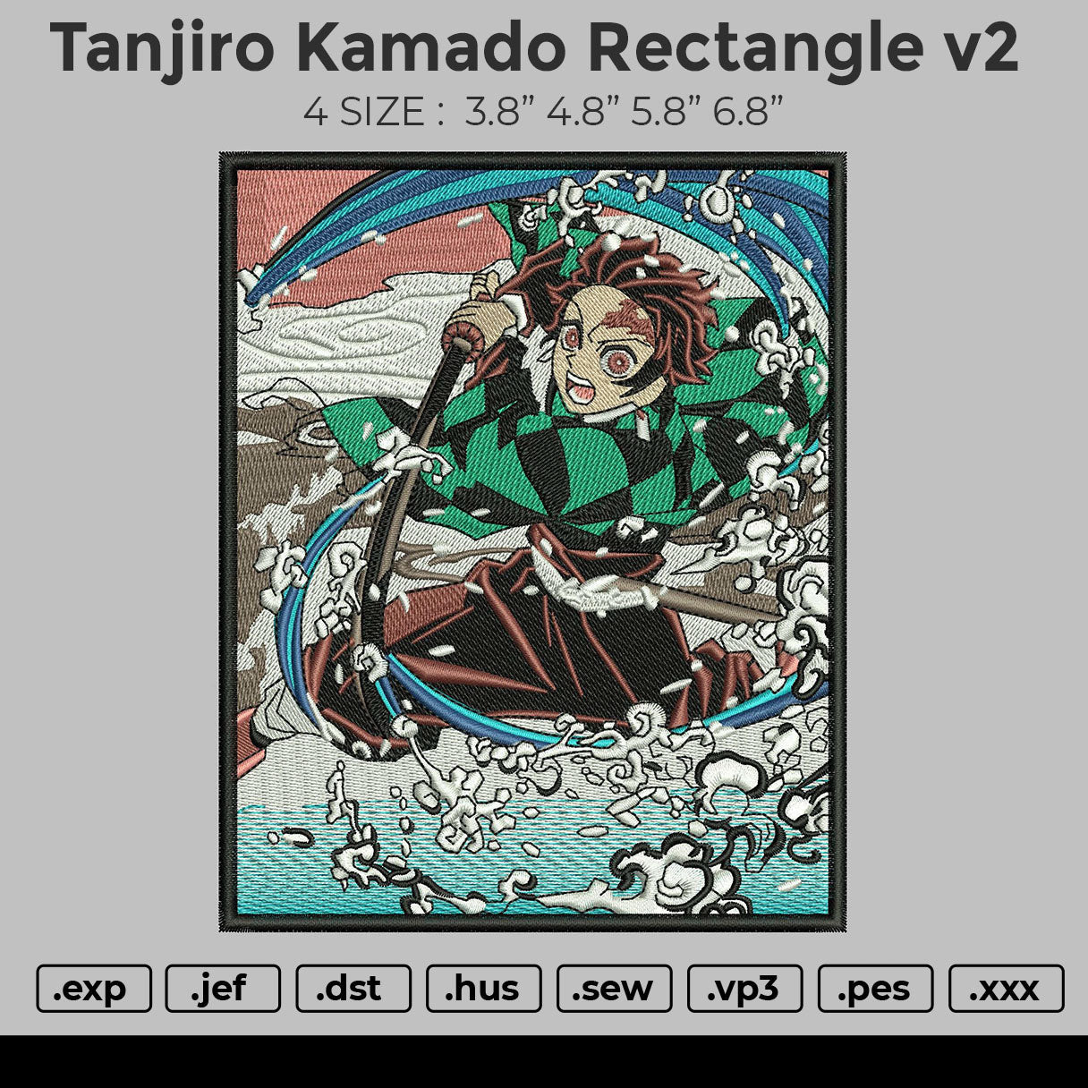 Tanjiro Kamado Rectangle V2 – embrostudio
