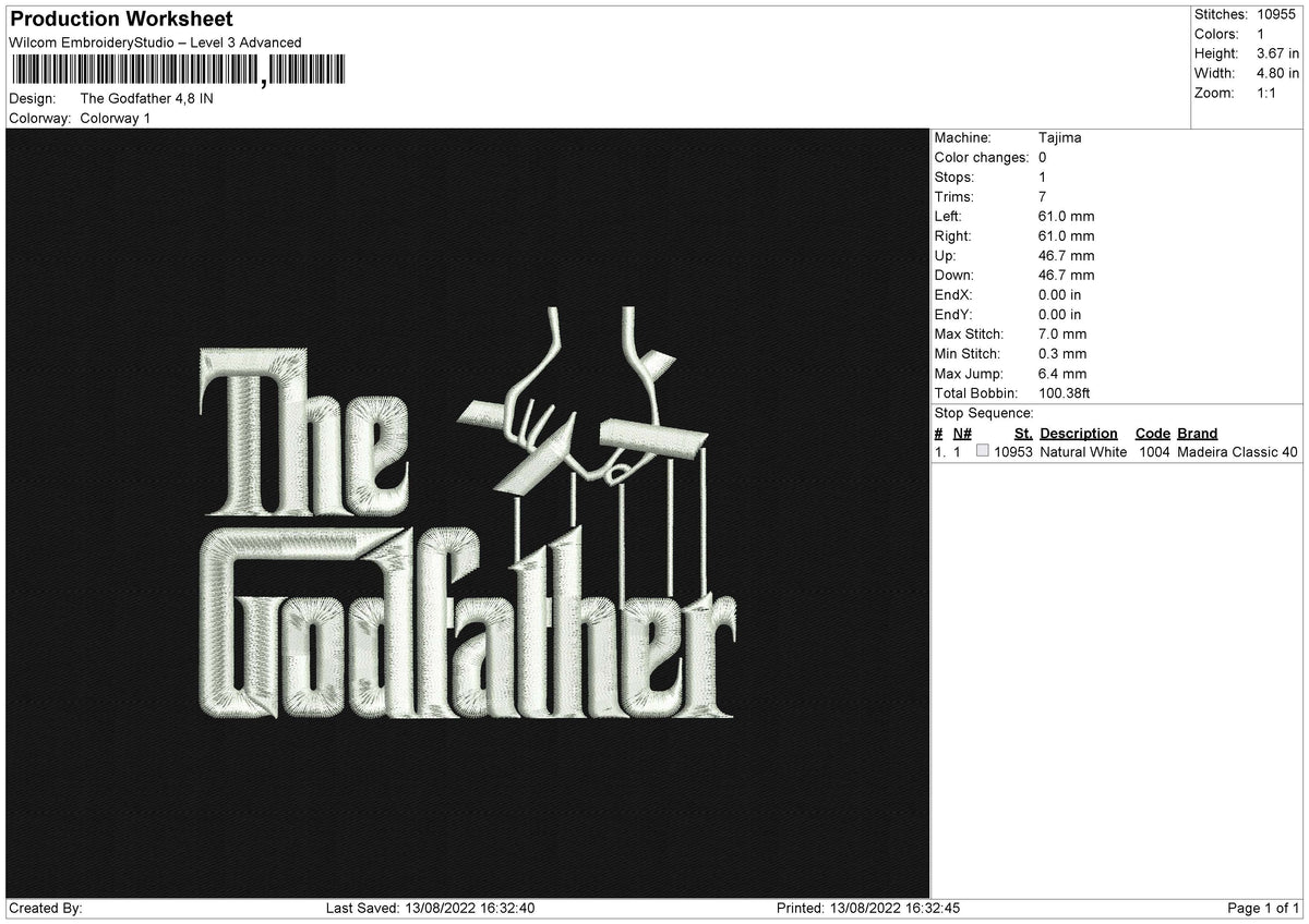 The Godfather Embroidery – embrostudio