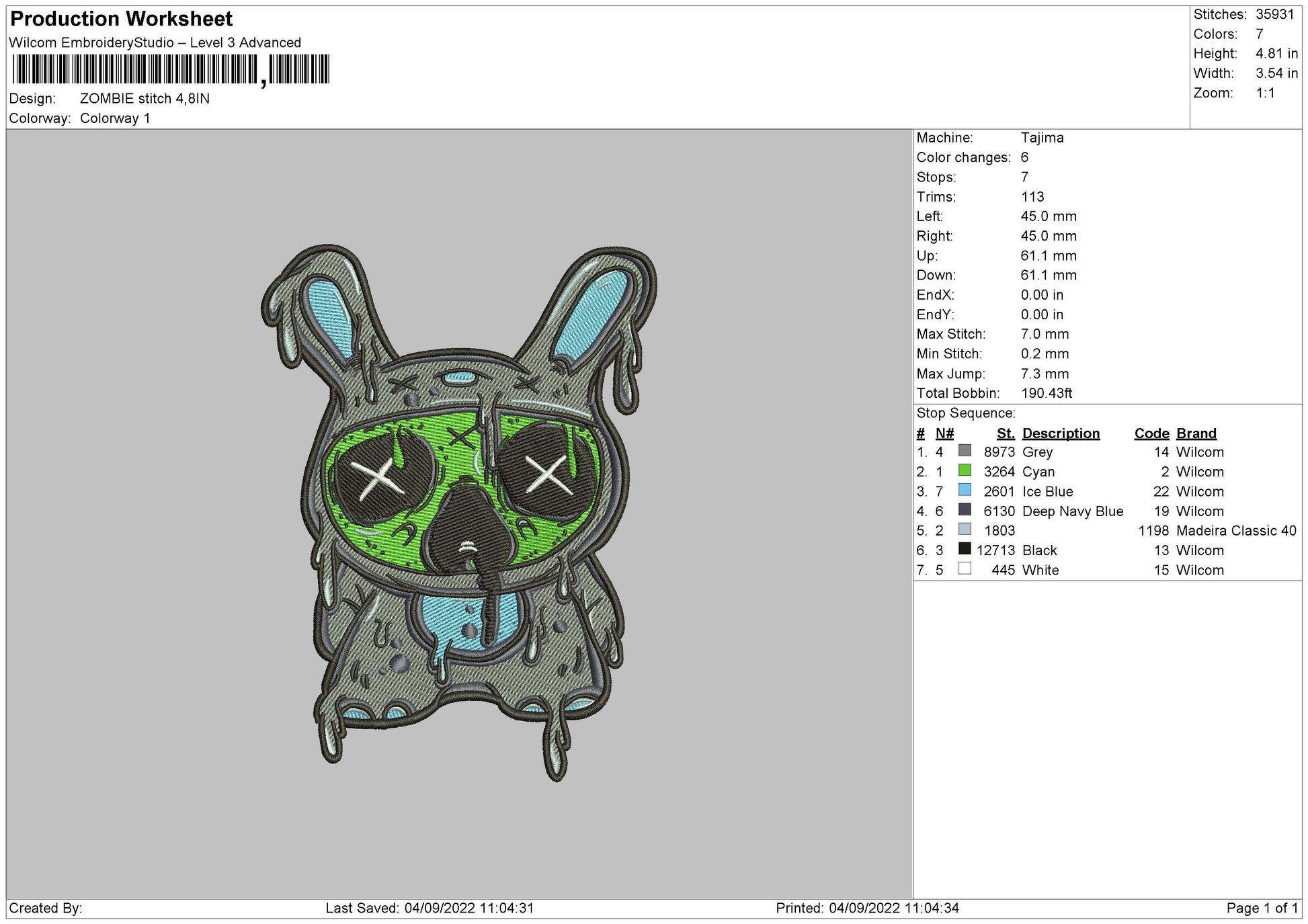 Zombie Stitch – embrostudio
