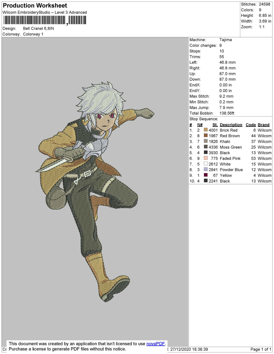 Bell Crane Embroidery – embrostudio