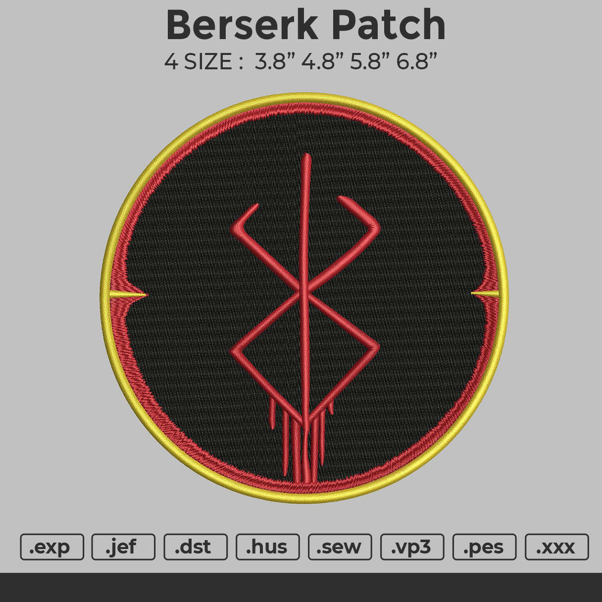 Berserk Patch Embroidery – embrostudio