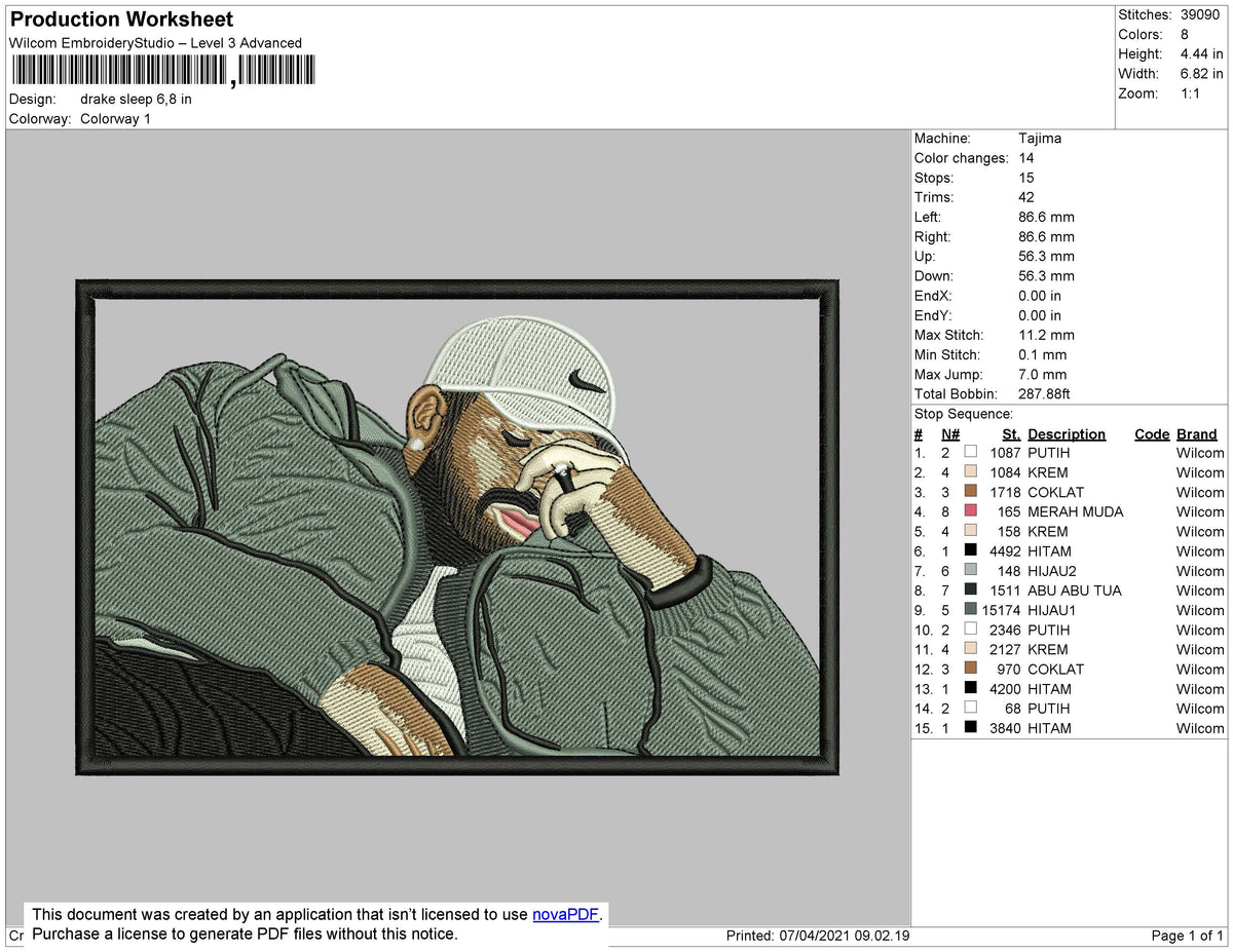 Drake Rectangle Embroidery – embrostudio