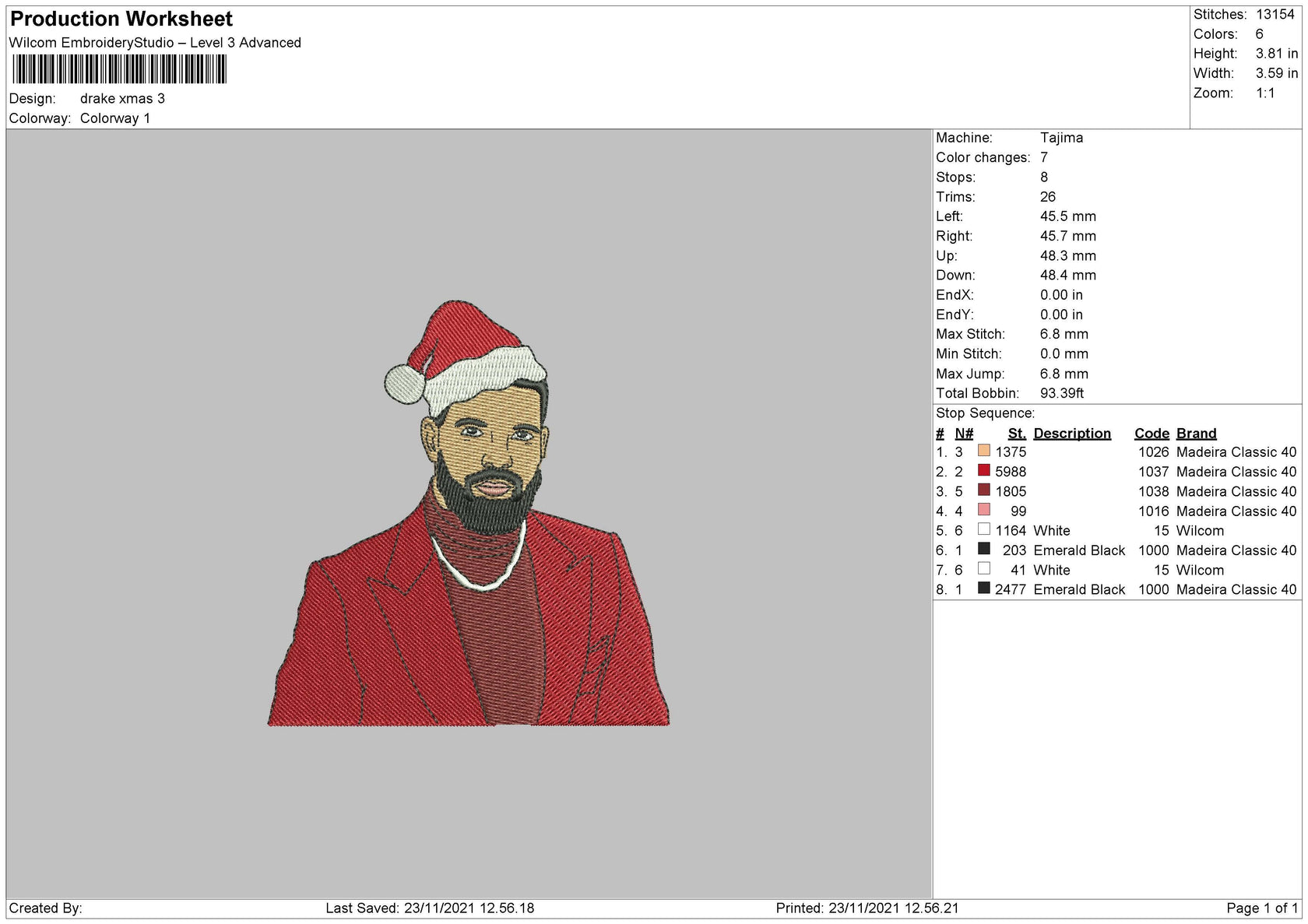 Drake Xmas Embroidery – embrostudio