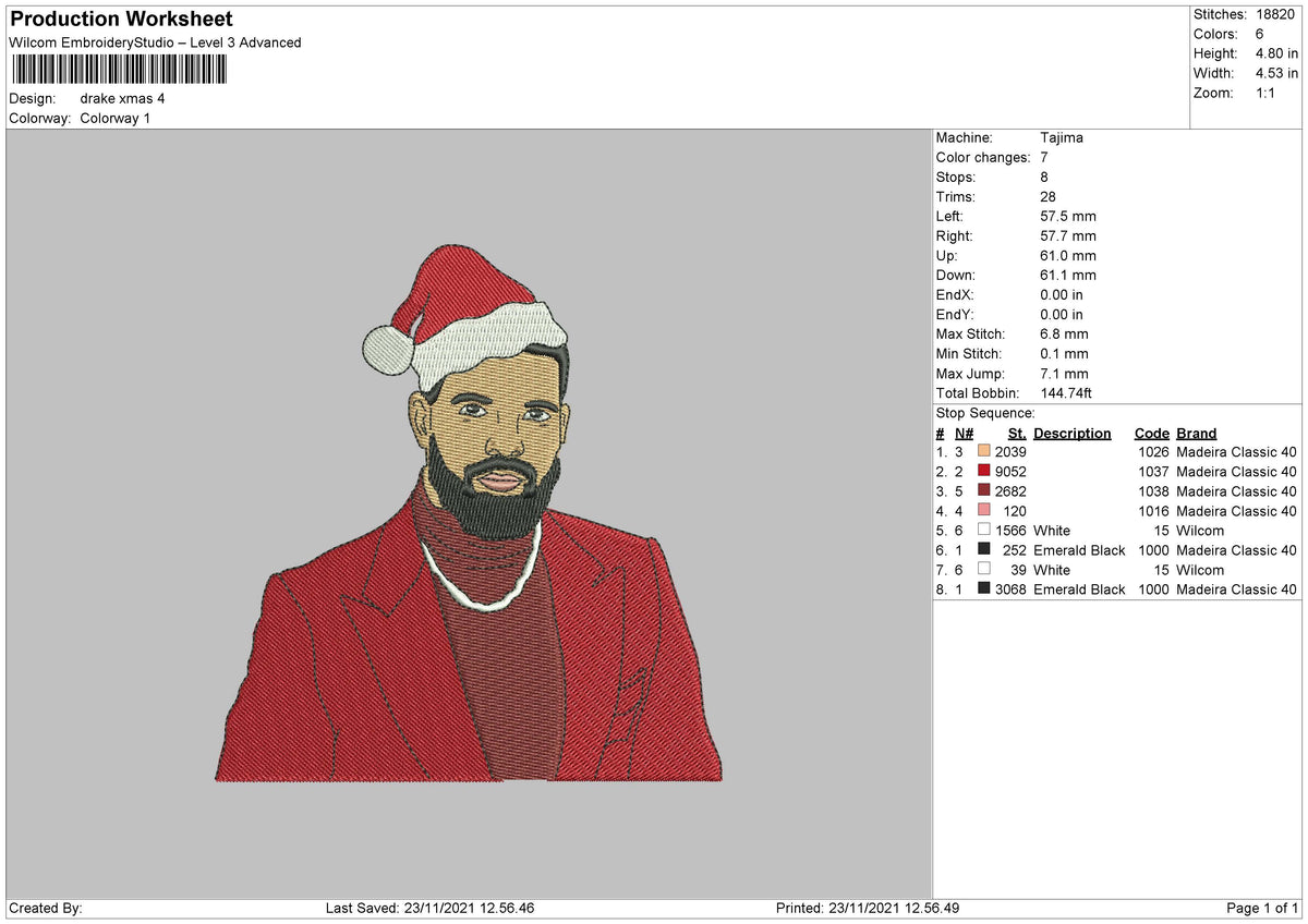 Drake Xmas Embroidery – embrostudio
