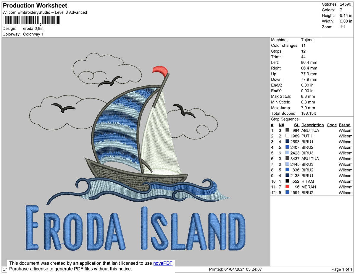 Eroda island embroidery – embrostudio