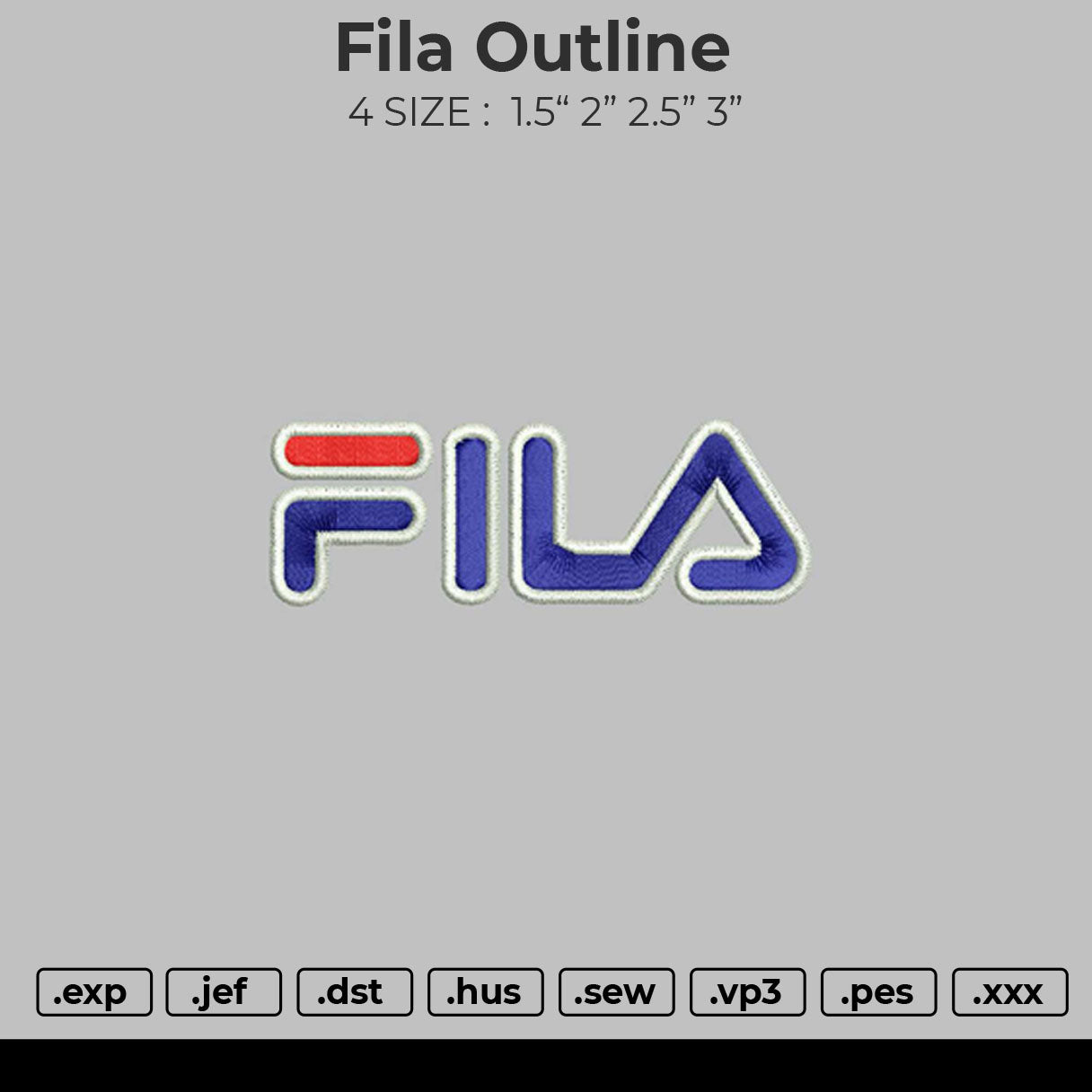 Fila Outline Embroidery – embrostudio