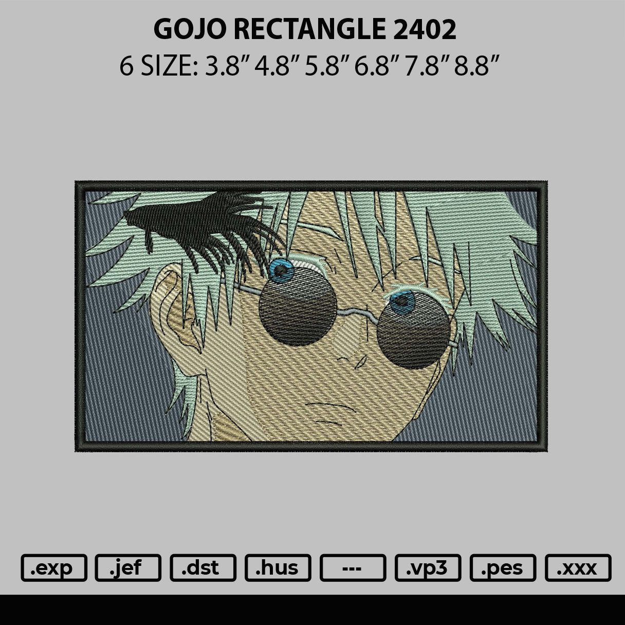 Gojo Rectangle 2402 Embroidery File 6 sizes – embrostudio