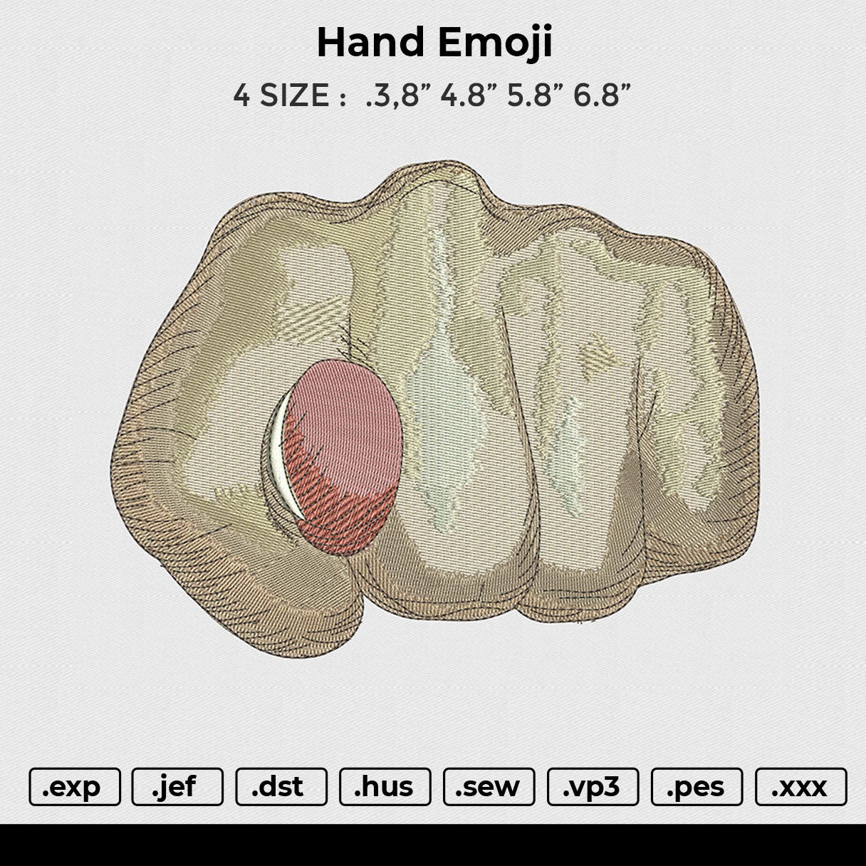 Hand Emoji Embroidery – embrostudio