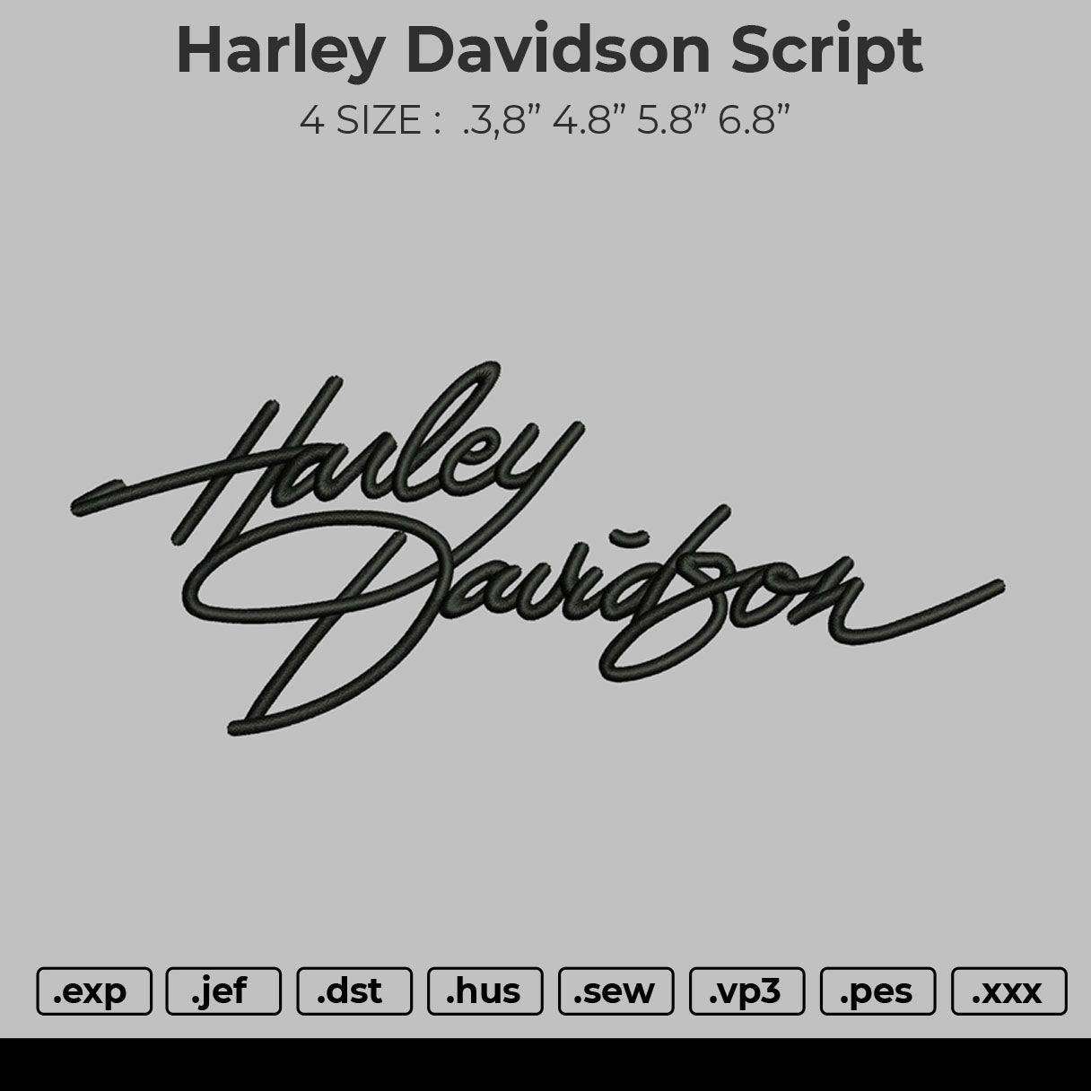 Harley Davidson Script – embrostudio