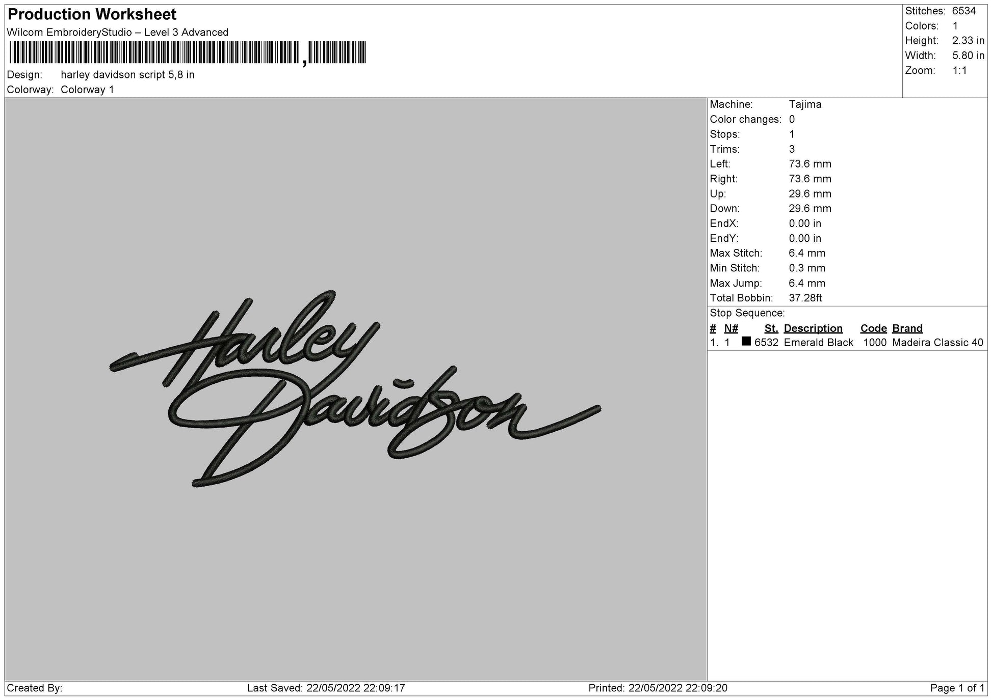 Harley Davidson Script – embrostudio