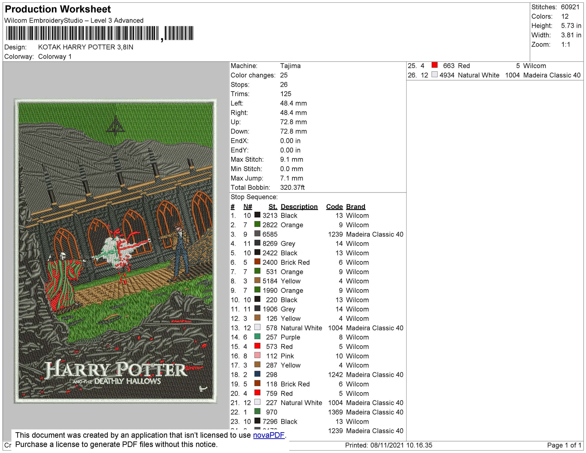 Harry Potter Rectangle – embrostudio