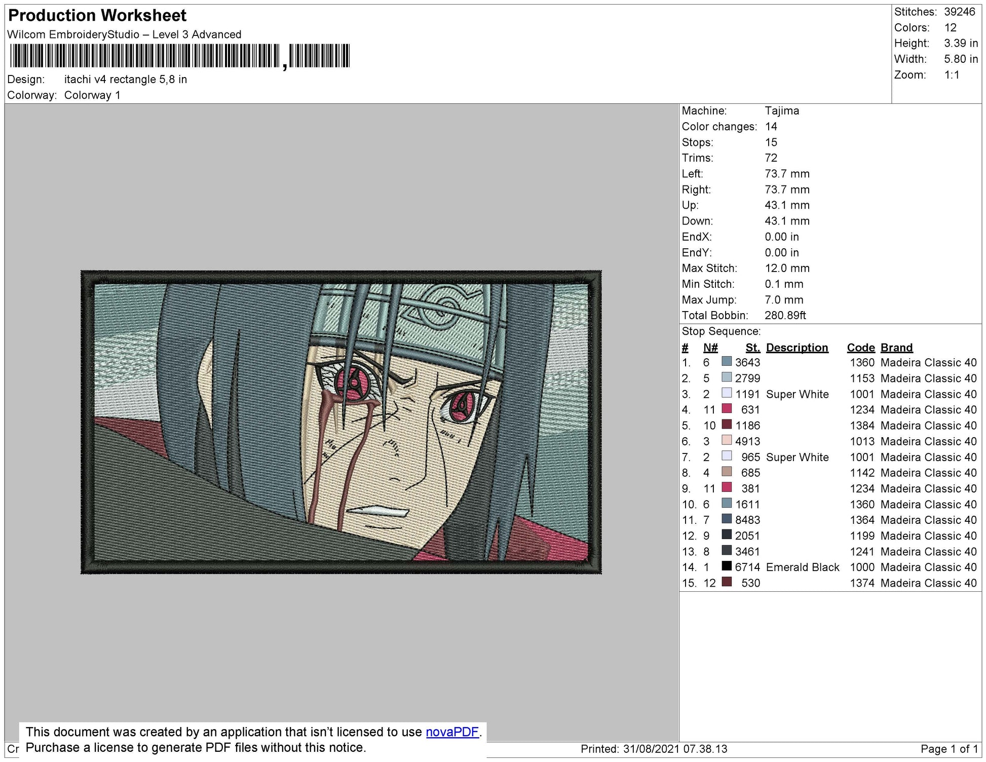 Itachi V4 Rectangle – embrostudio