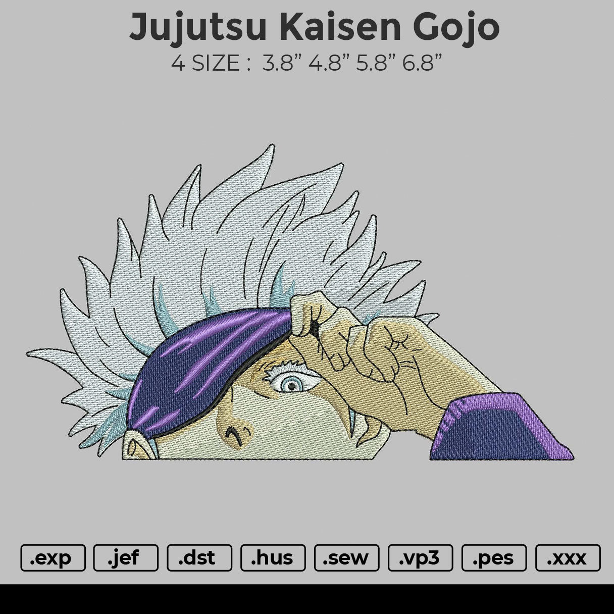 Jujutsu Kaisen Gojo Embroidery – embrostudio