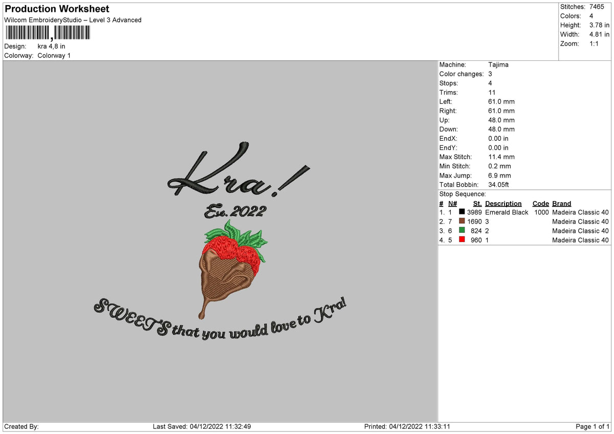 Kra Embroidery File 6 sizes – embrostudio