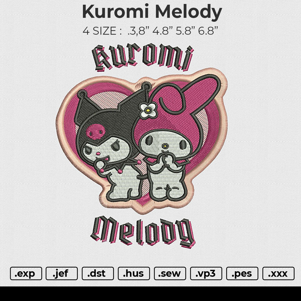 Kuromi Melody – embrostudio