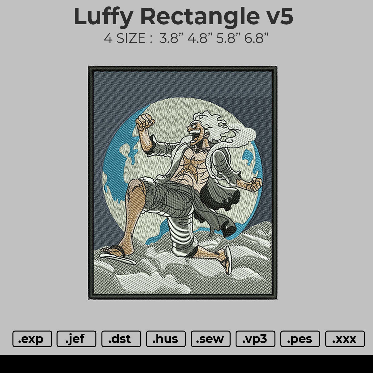 Luffy Rectangle v5 Embroidery – embrostudio