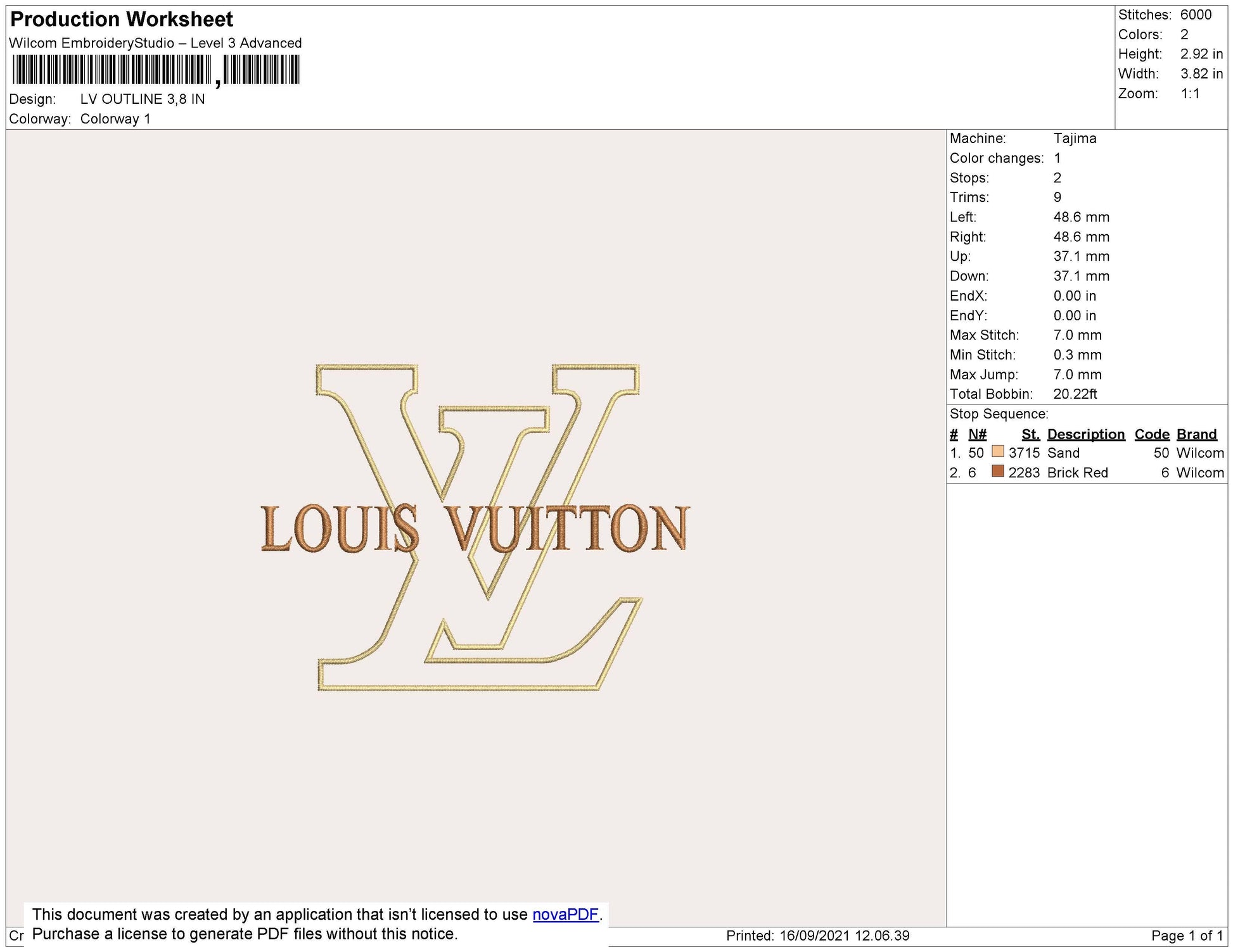 Lv Outline Embroidery – embrostudio