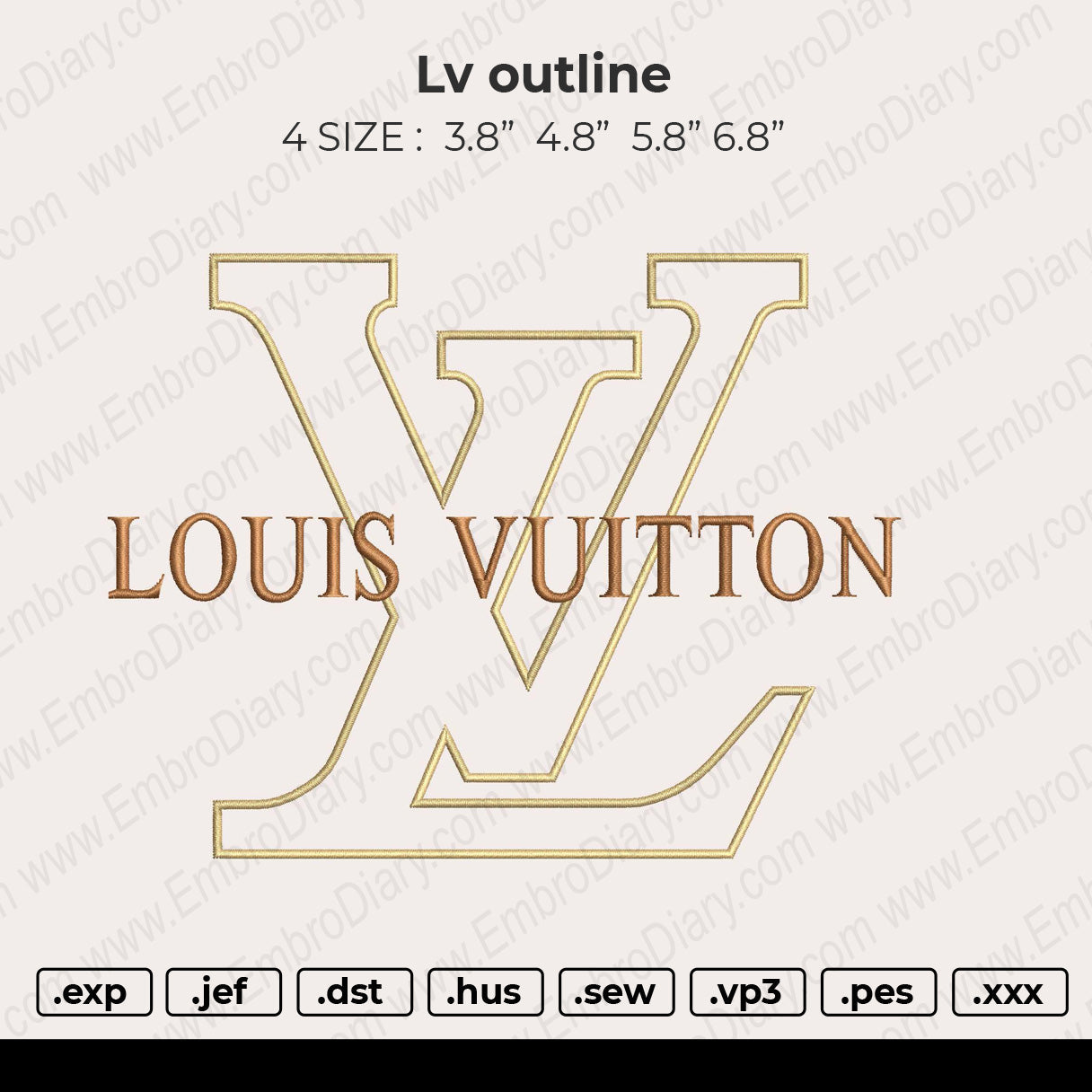 Lv Outline Embroidery – embrostudio