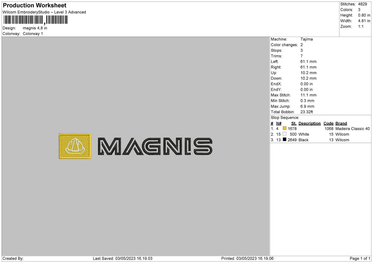 Magnis Embroidery File 6 sizes – embrostudio