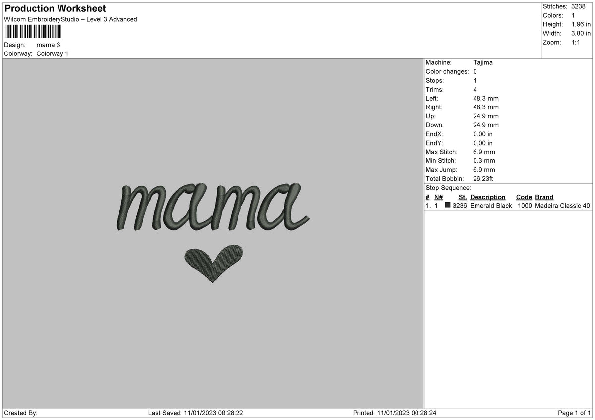 Mama Txt Embroidery – embrostudio