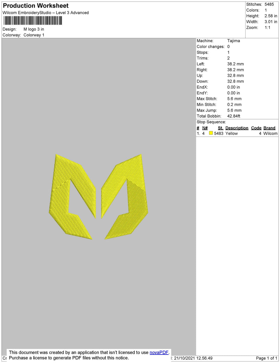 M Logo Embroidery – embrostudio