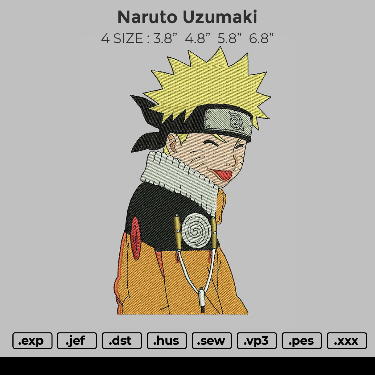 Naruto Uzumaki Embroidery – embrostudio