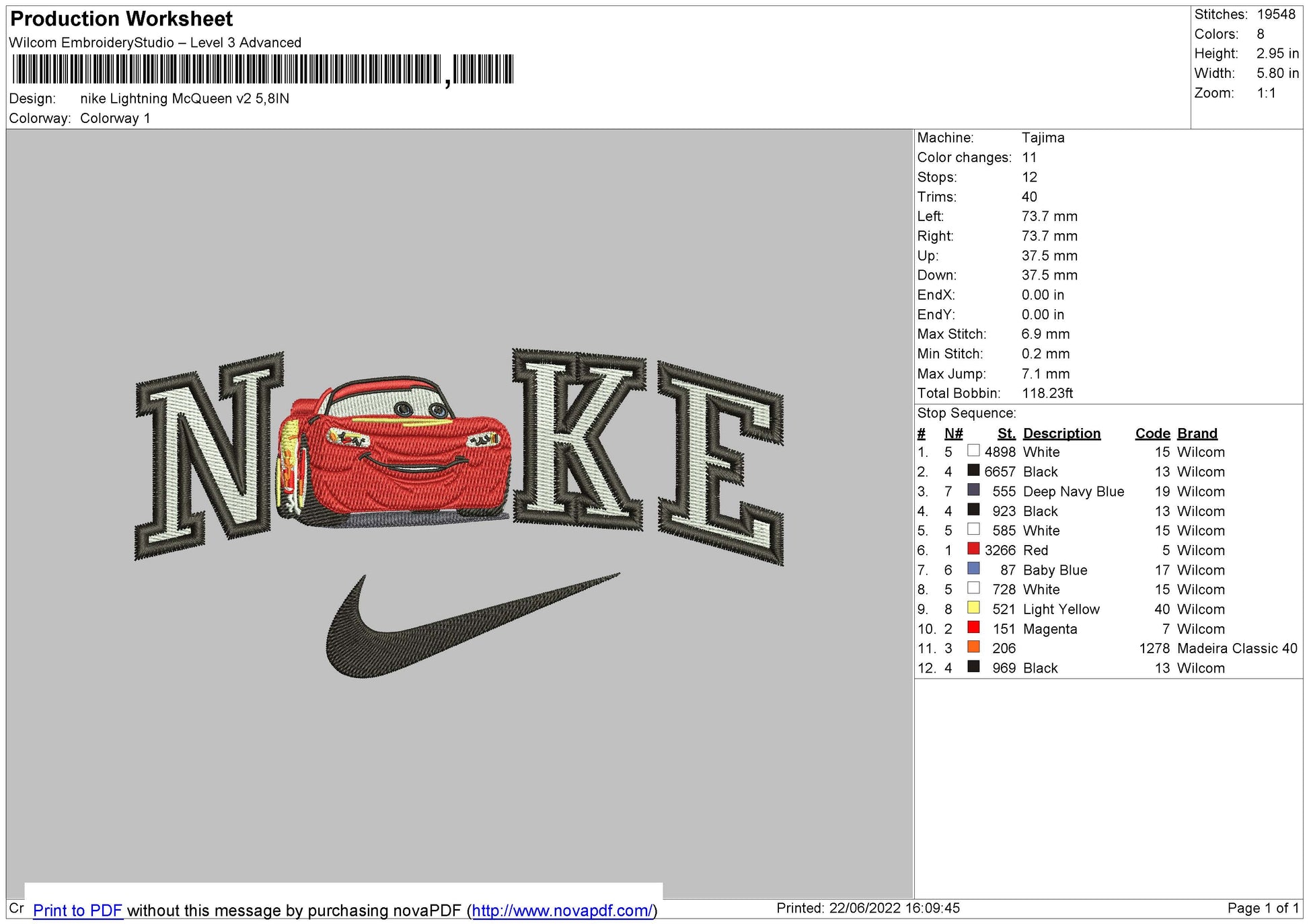 Nike Lightning Mcqueen v2 – embrostudio