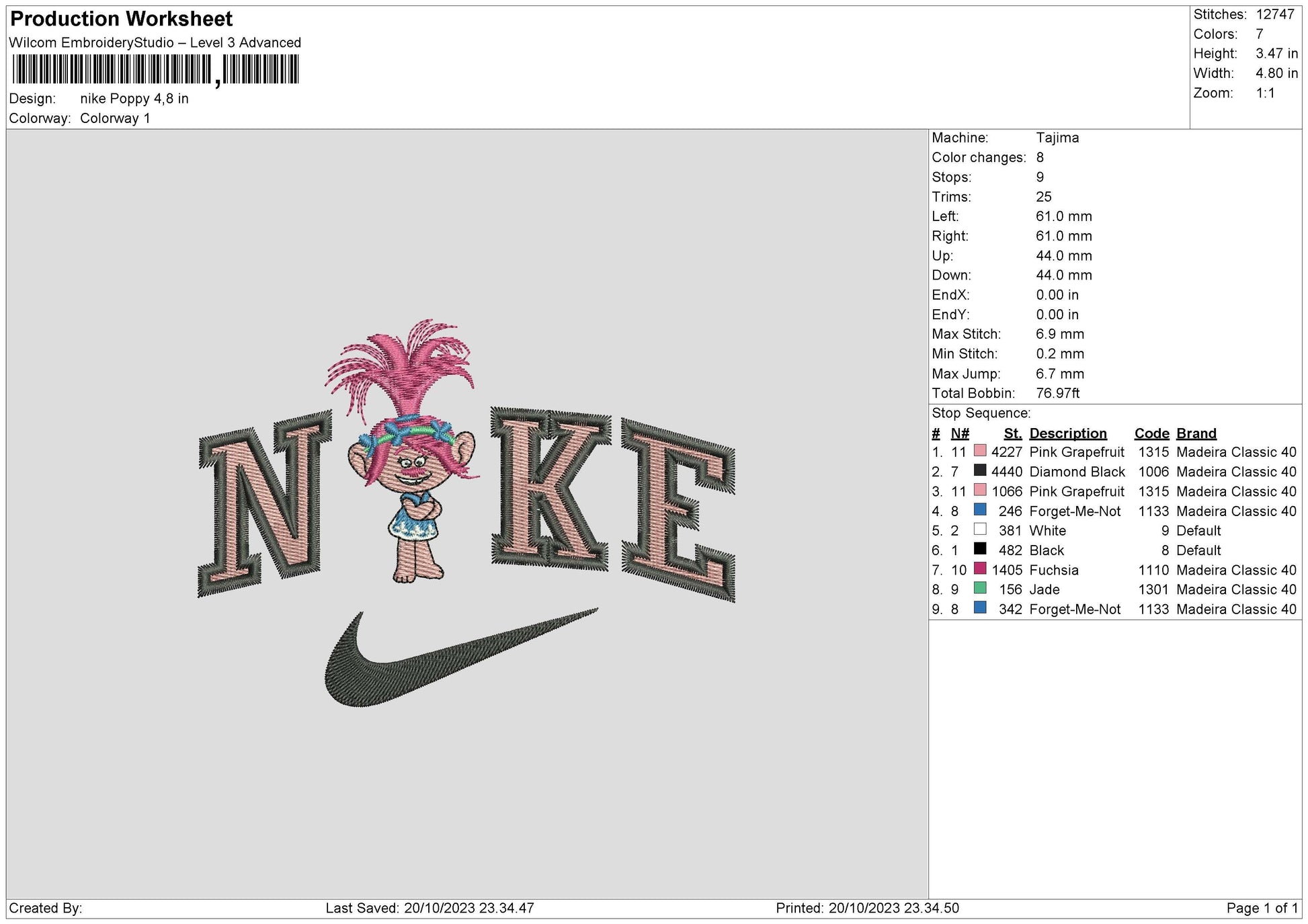 Nike Poppy 01 Embroidery File 6 sizes – embrostudio