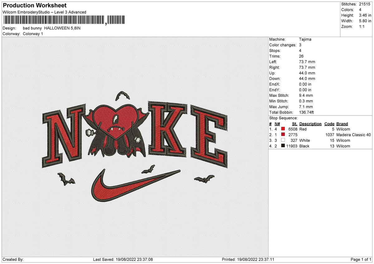 Nike Badbunny Halloween v2 – embrostudio