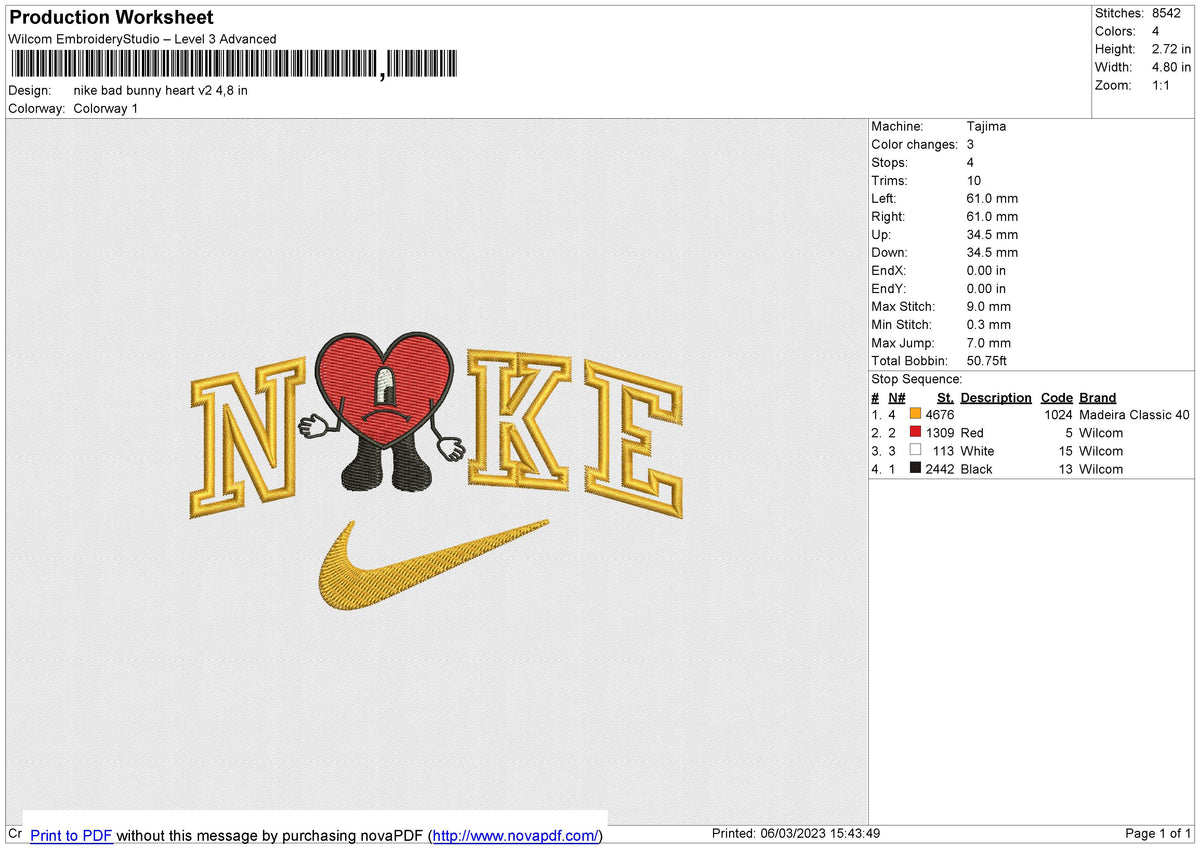 Nike Bad Bunny Heart v2 – embrostudio