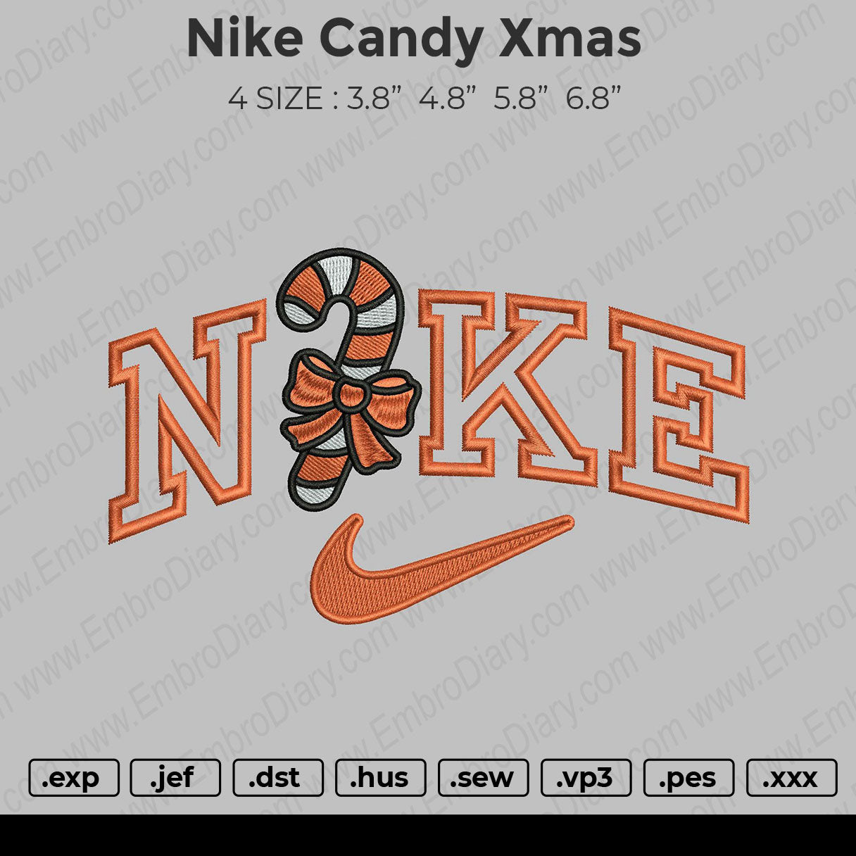 Nike Candy Xmas Embroidery – embrostudio