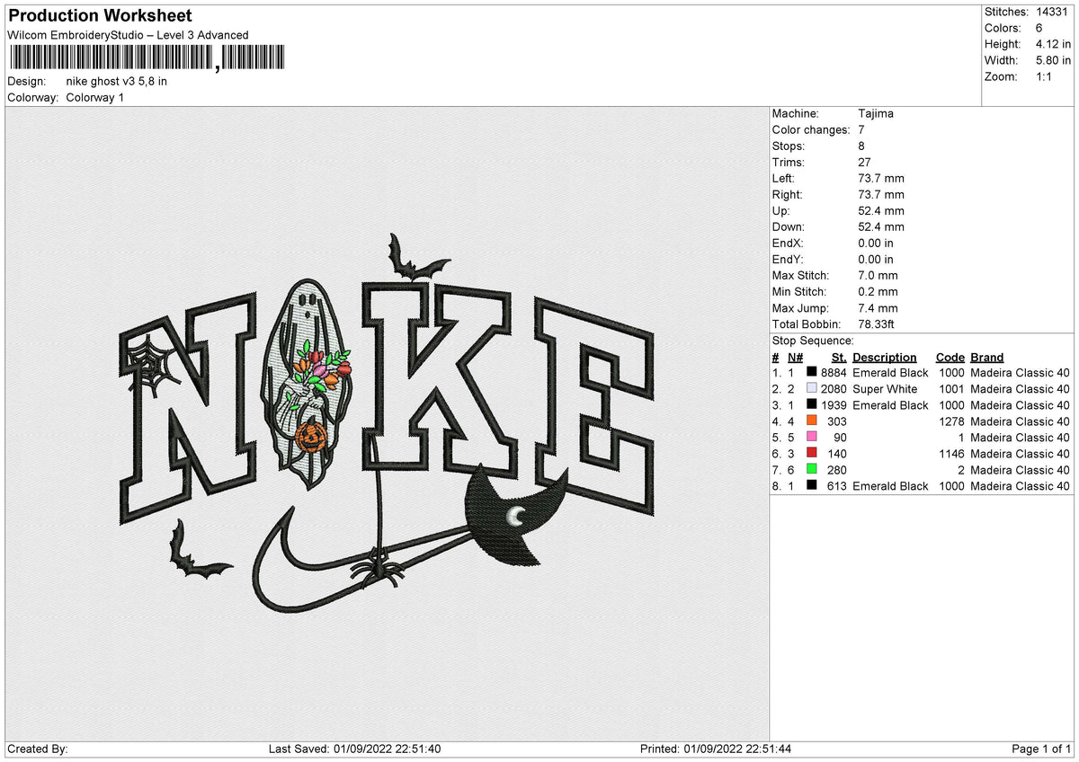 Nike Ghost V3 Embroidery – embrostudio