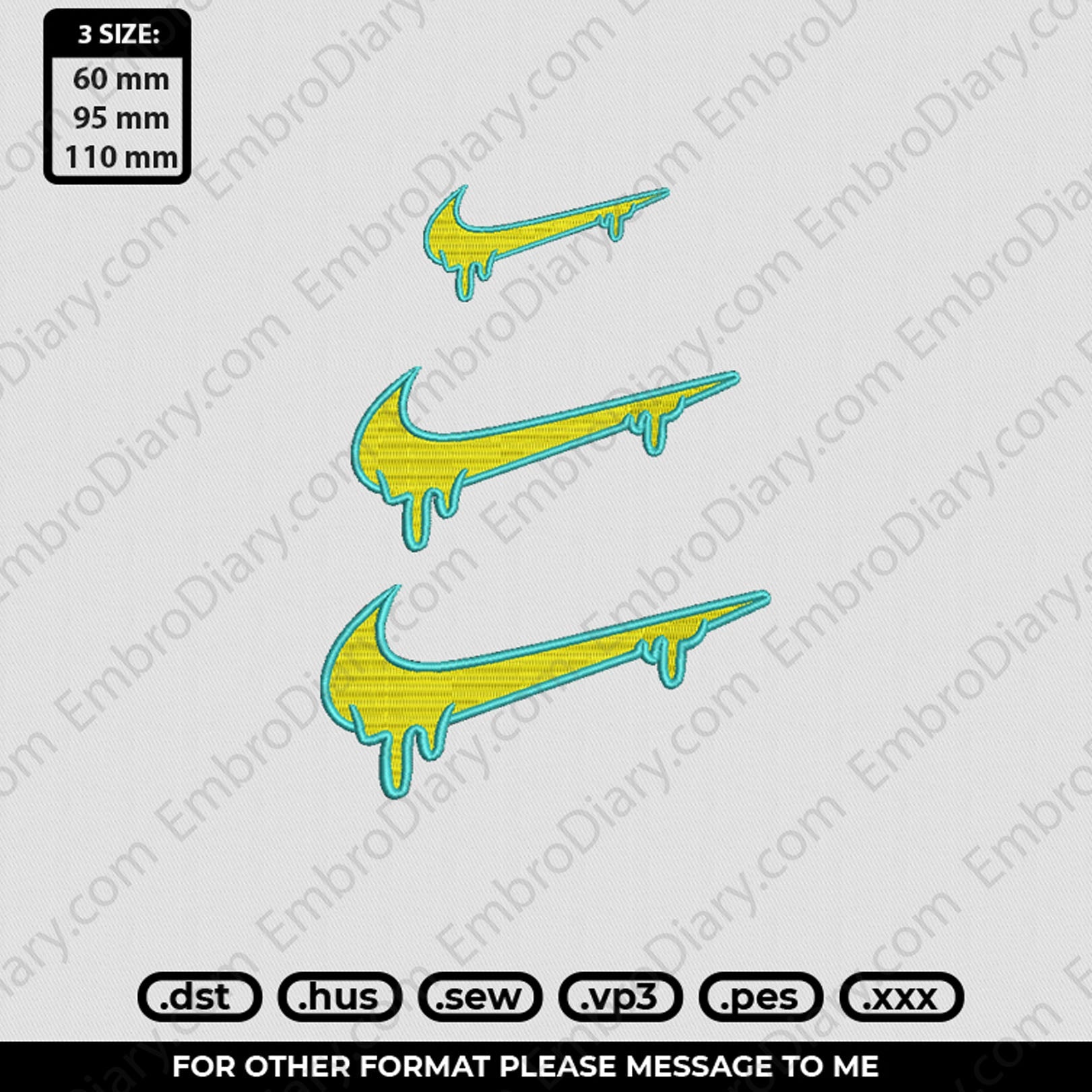 Nike melt Swoosh Embroidery – embrostudio