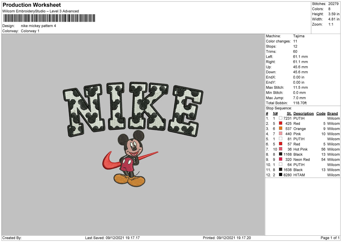 Nike Mickey Pattern – embrostudio