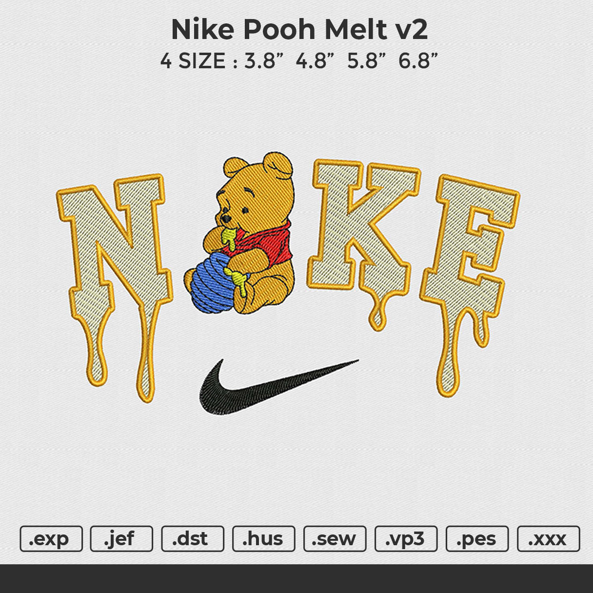 Nike Pooh Melt v2 Embroidery – embrostudio