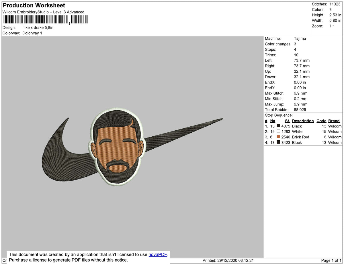 Nike x Drake Embroidery – embrostudio