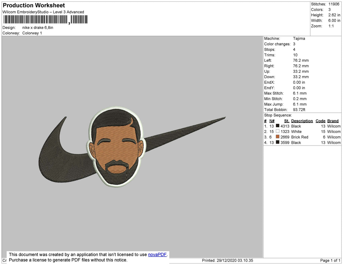 Nike x Drake Embroidery – embrostudio
