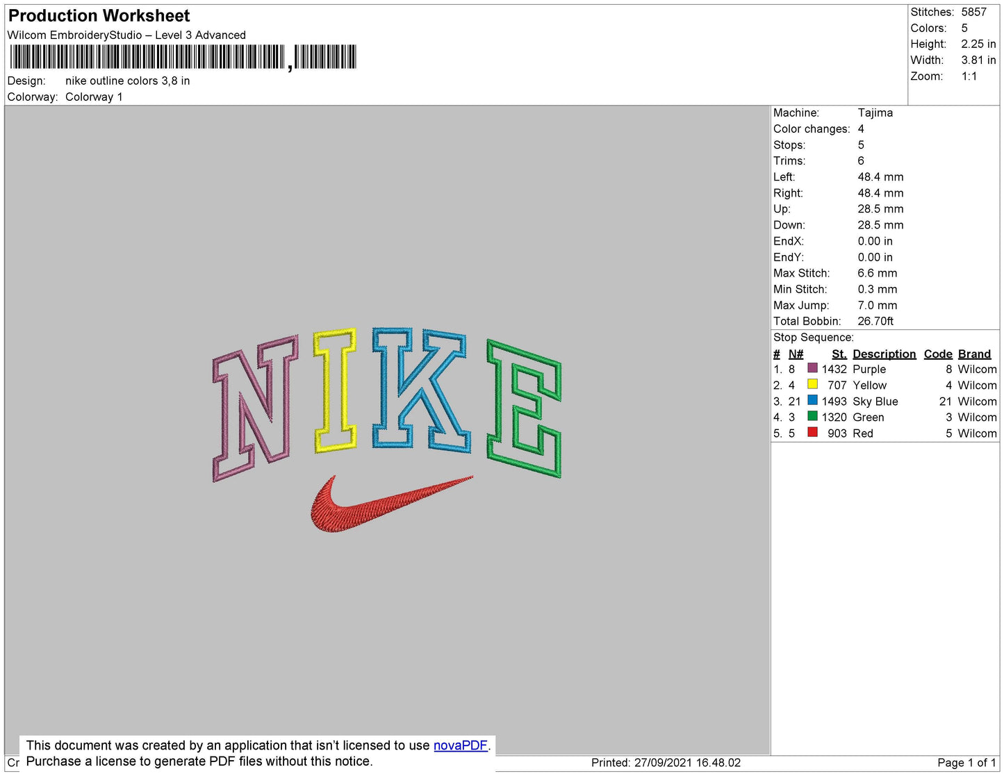 Nike Outline Colors – embrostudio
