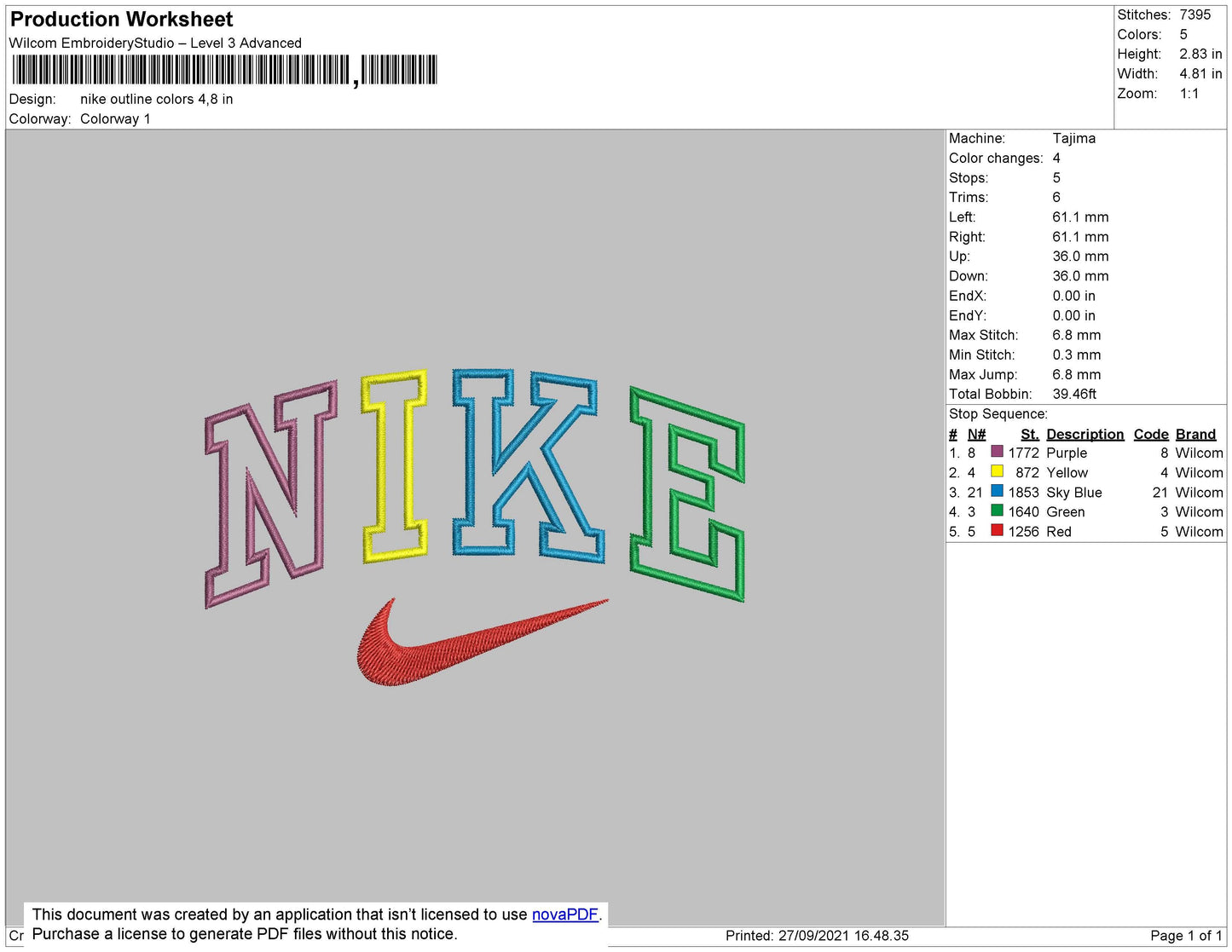 Nike Outline Colors – embrostudio
