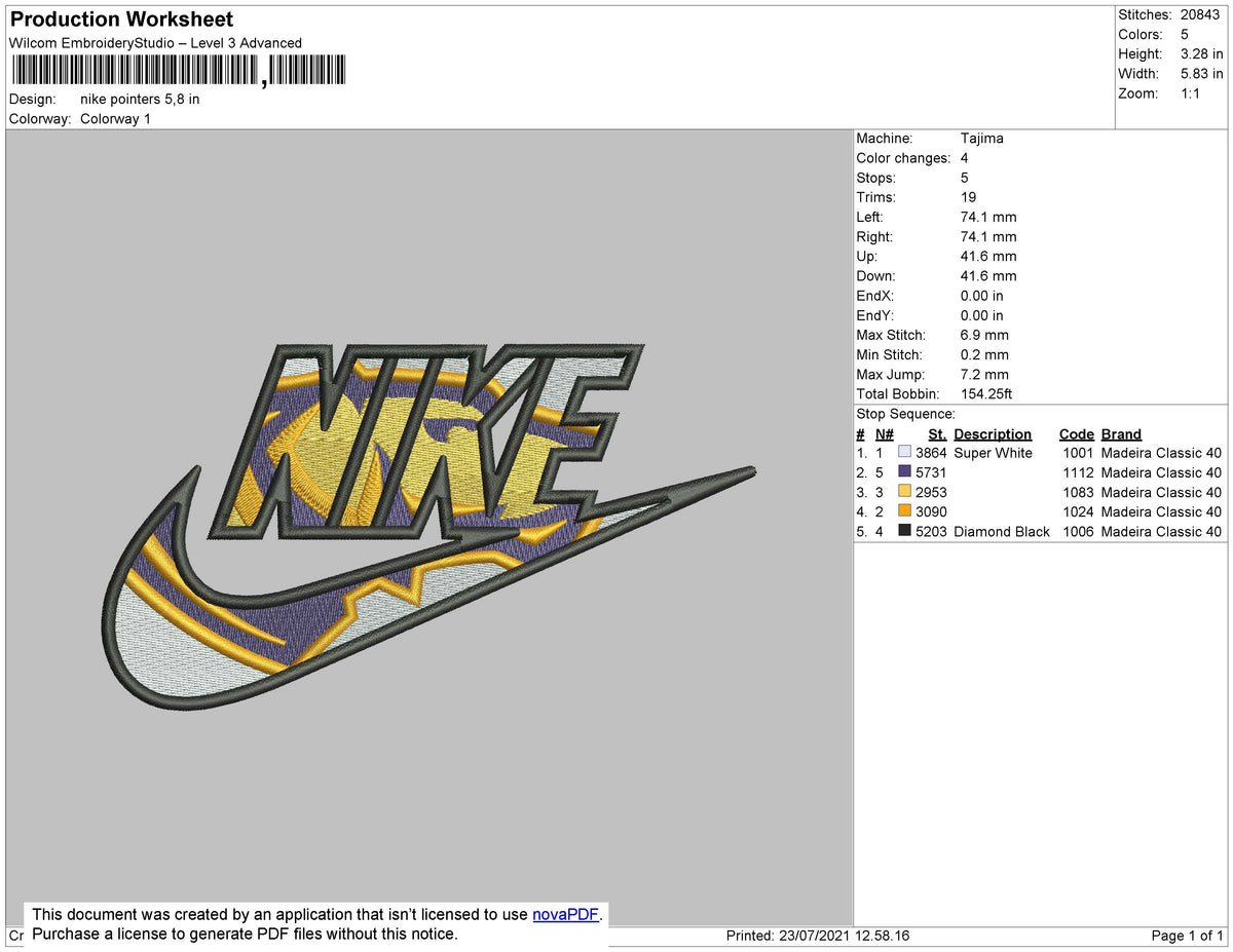Nike Pointers Embroidery – embrostudio