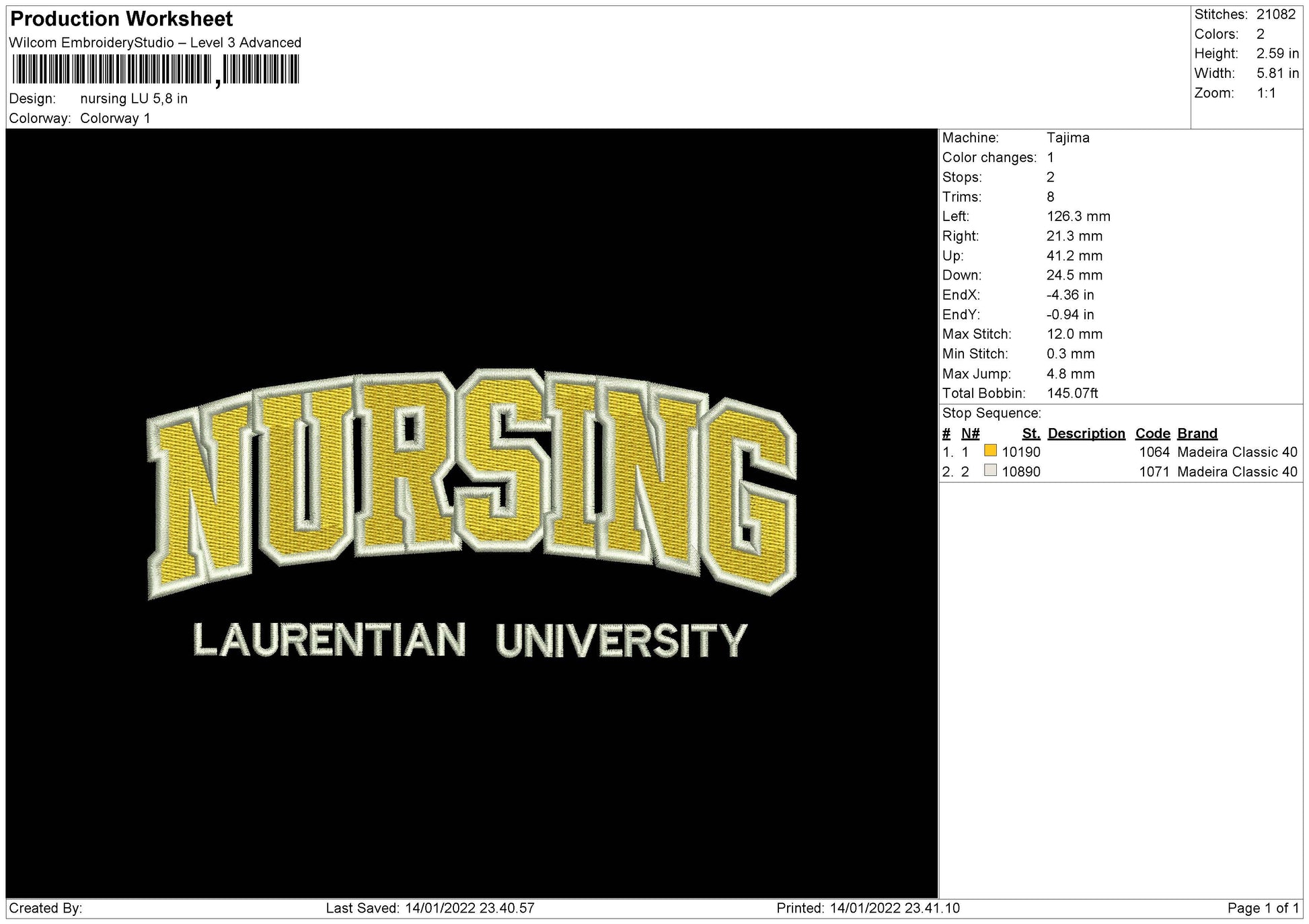 Nursing LU Embroidery – embrostudio