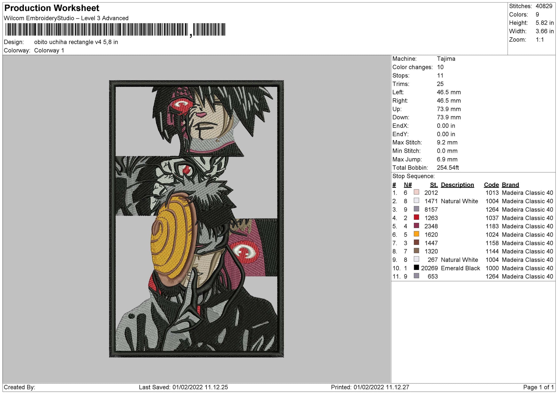 Obito Uchiha Rectangle v4 – embrostudio