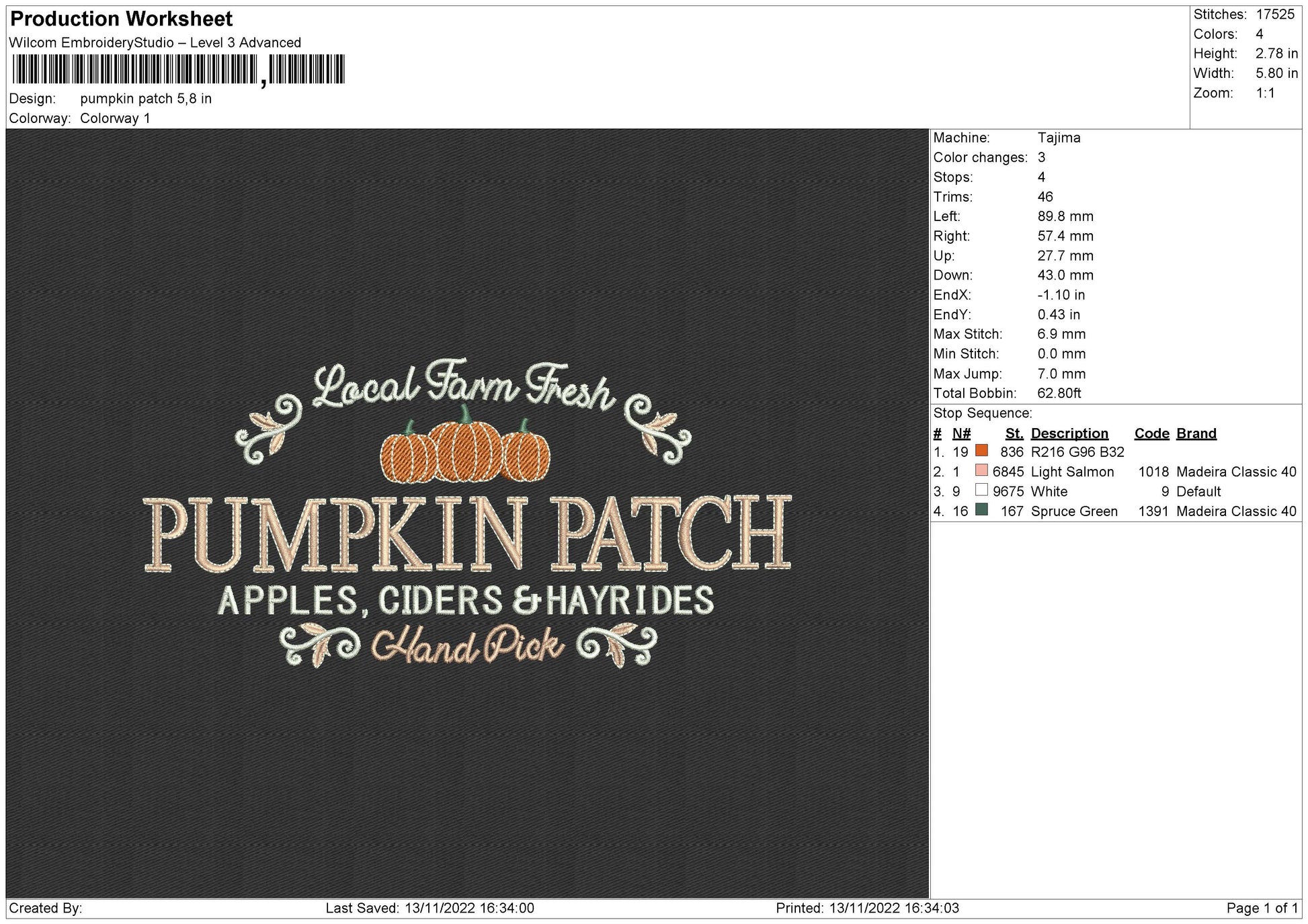 Pumpkin Patch Embroidery – embrostudio