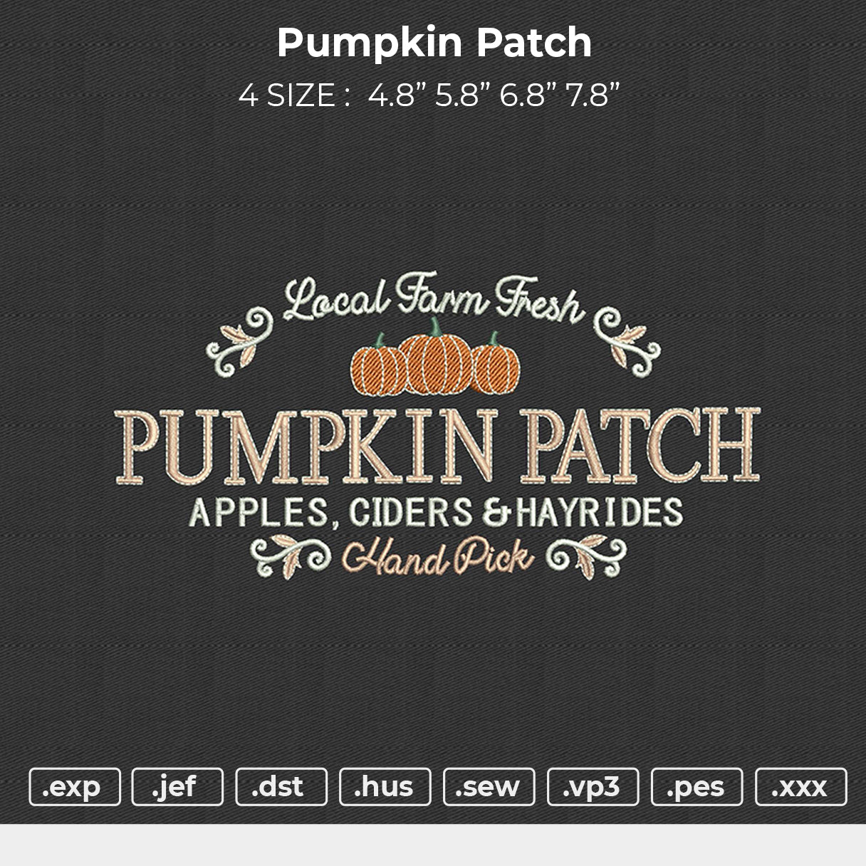 Pumpkin Patch Embroidery – embrostudio