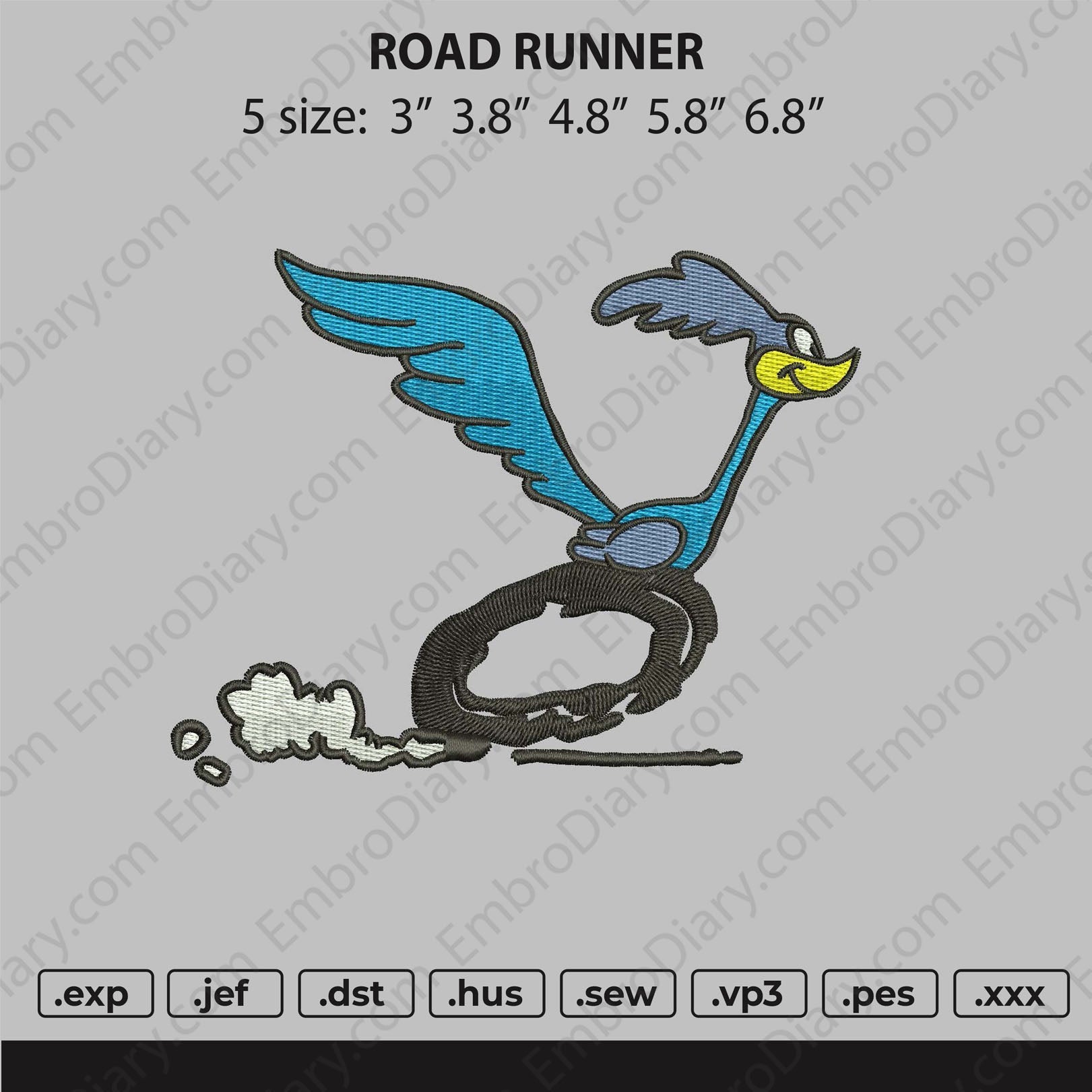 Road Runner Embroidery – embrostudio